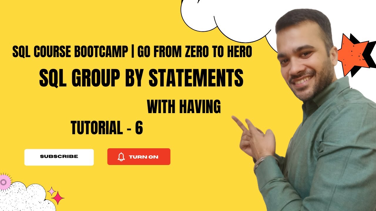 Sql Group By Statements Tutorial 6 Youtube