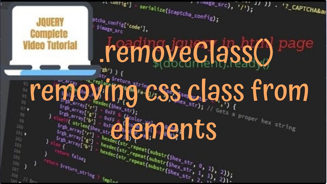 Jquery Tutorials 14 Using Removeclass Method To Remove A Css Class