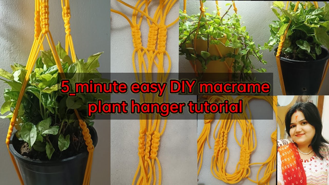 Diy 5 Minute Macrame Plant Hanger Tutorial Easy Macrame Plant Hanger