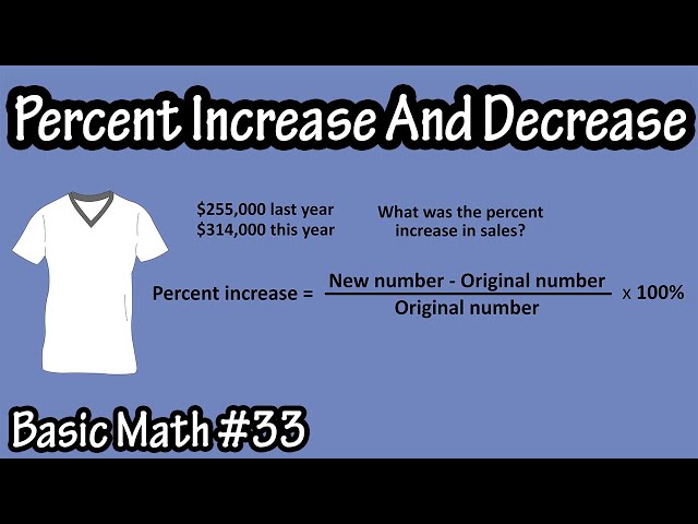 Percent Increase And Decrease Formula