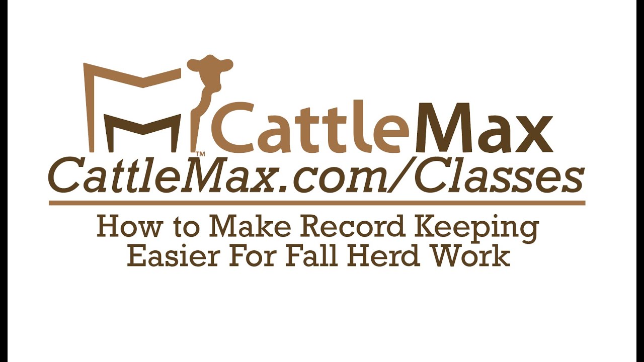 Cattlemax Class How To Make Record Keeping Easier For Fall Herd Work