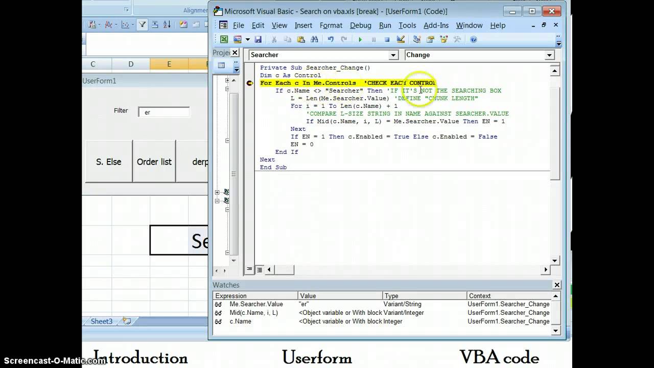 Excel Vba Tutorial Filter Controls On A Userform Youtube
