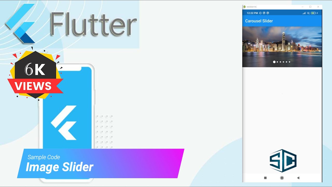 Flutter Image Slider By Sample Code Flutter Tutorial Android 2021