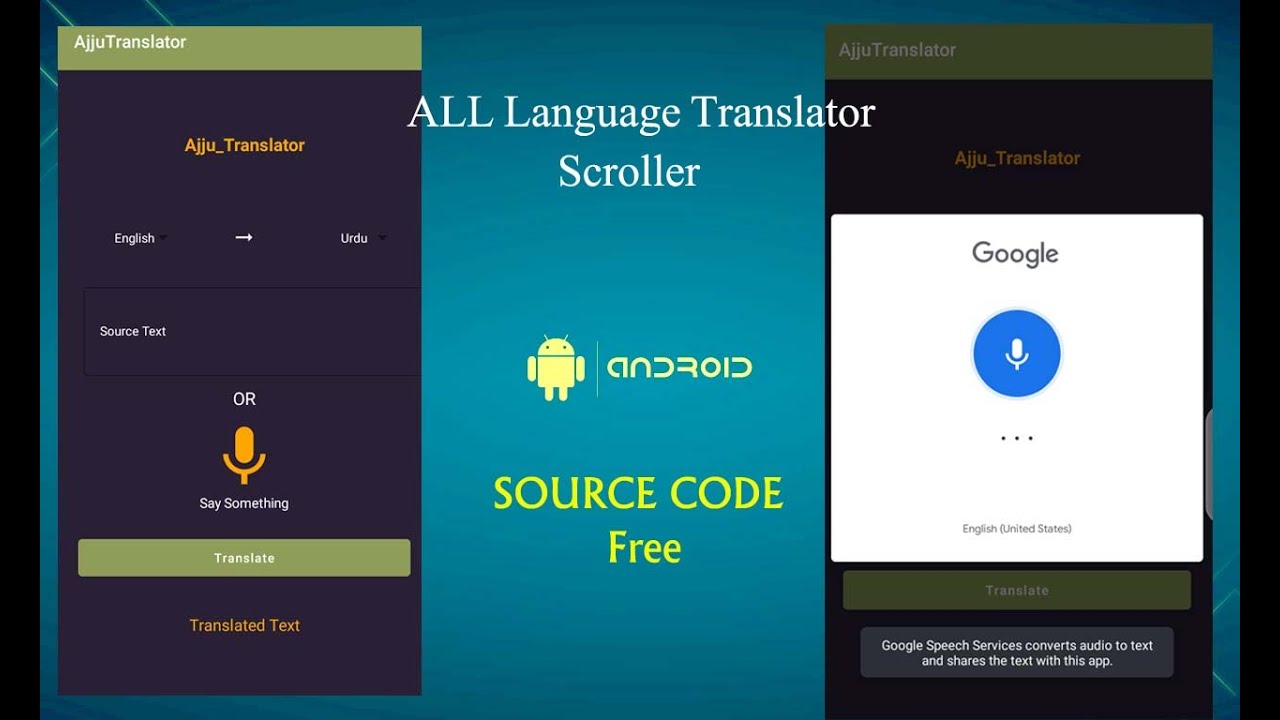 Create Language Translator App Using Android Studio With Source Code