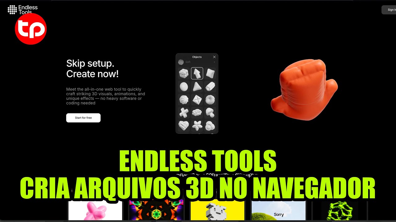Endless Tools Crie 3d E Animações Com Ia No Navegador Sem Software