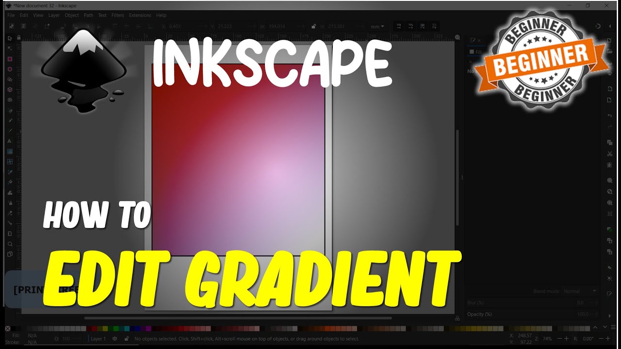 Inkscape How To Edit Gradient Youtube