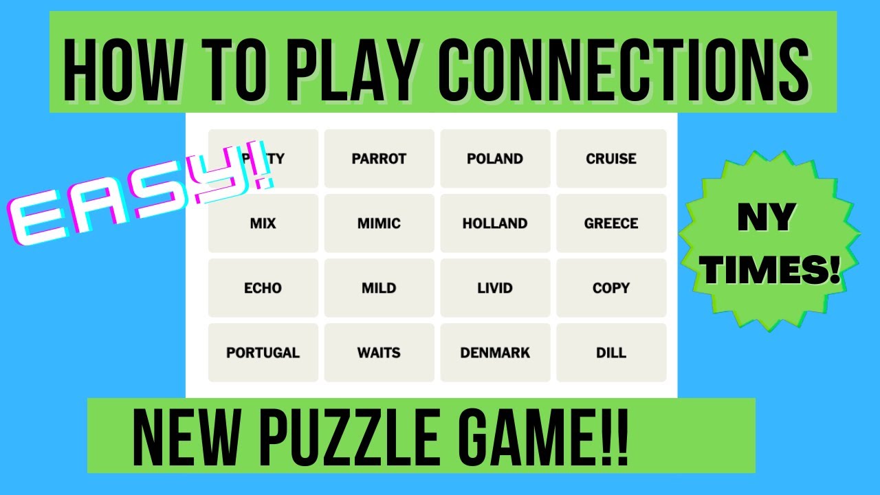 How To Play Connections New New York Times Puzzle Youtube