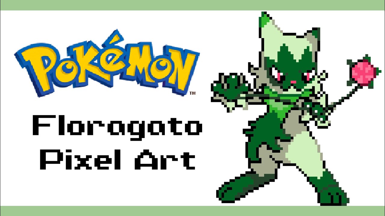 Floragato Sprigatito S Evolution Pixel Art Sprite Speed Paint