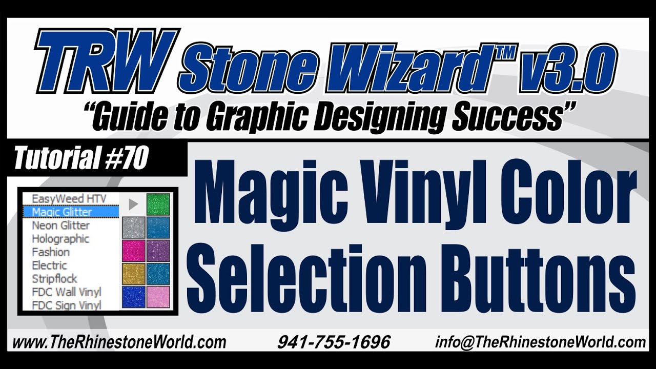 Trw Stone Wizard 3 0 Tutorial Video 70 Magic Vinyl Color Selection