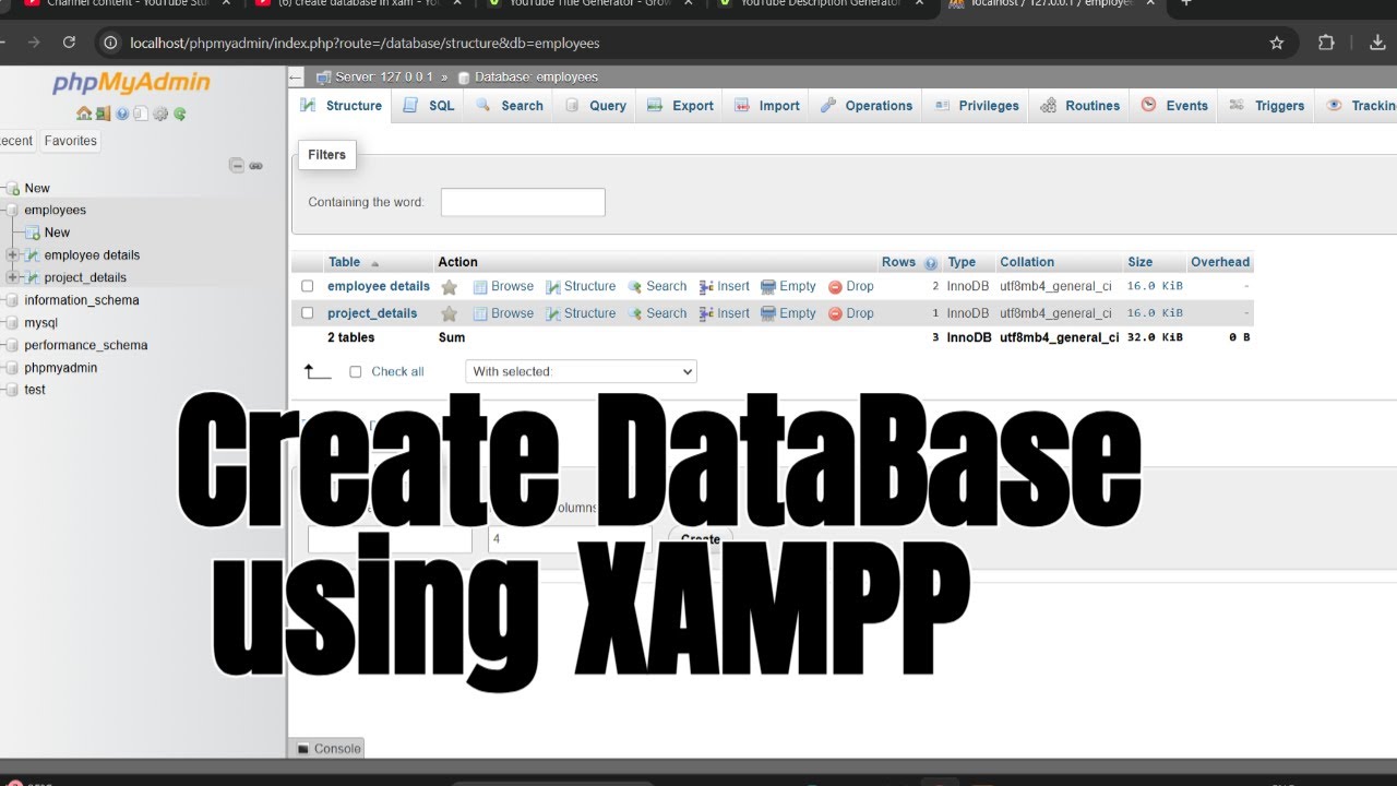 Master Xampp Mysql Create Your First Database In Just 5 Minutes