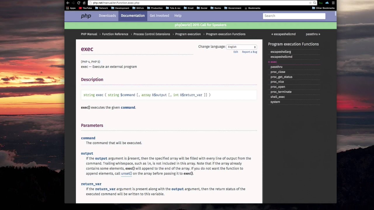 Program Execution Functions In Php Part 18 Shell Exec Youtube