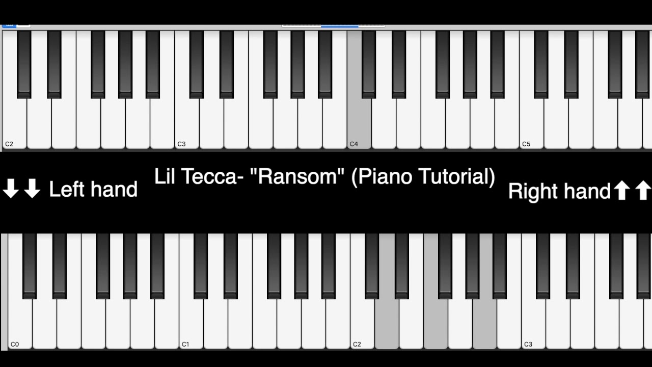 Lil Tecca Ransom Piano Tutorial Sheet Music In Description