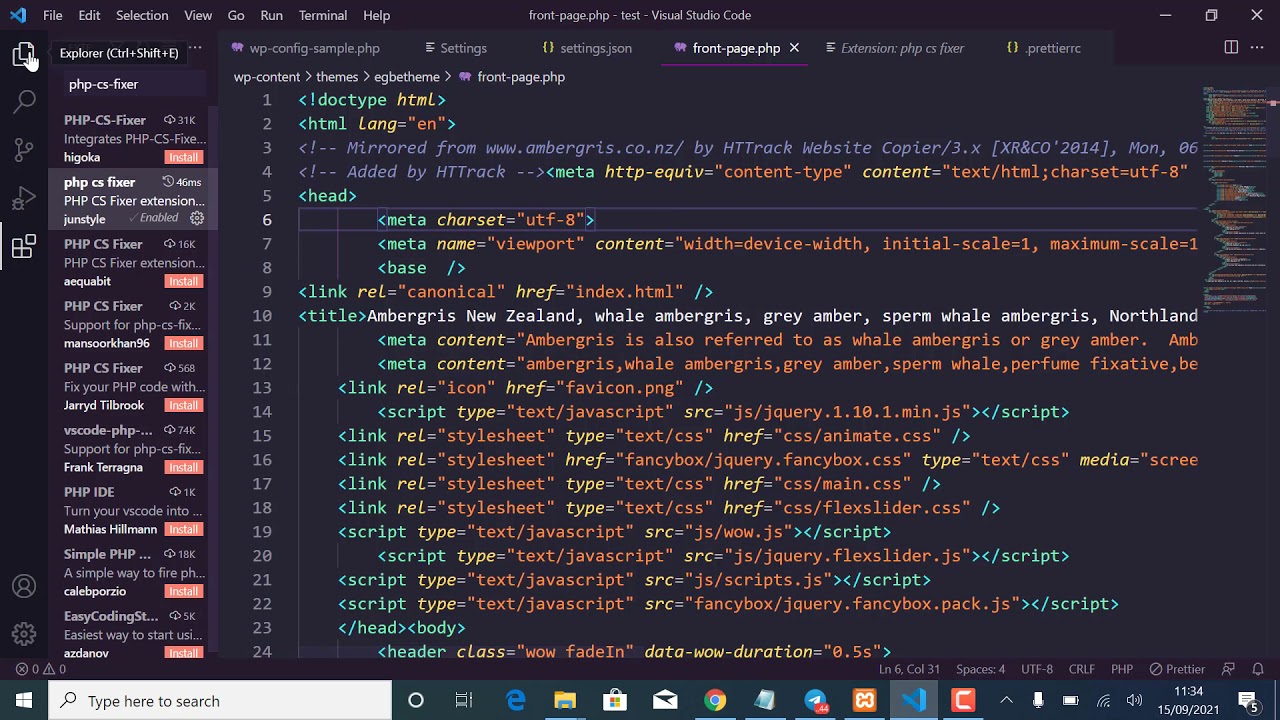Installing And Setting Up Php Code Formatter Extension Or Php Cs Fixer