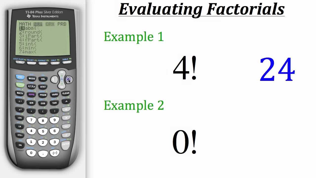 Ti Calculator Tutorial Factorials Youtube