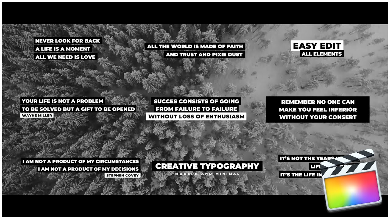 Minimal Typography Pack Template For Final Cut Pro Youtube