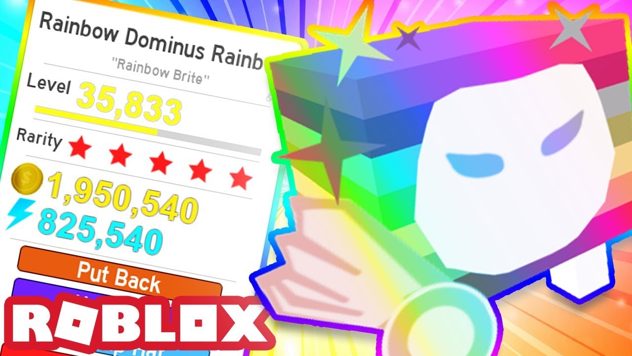 Rainbow Dominus Rainbow Roblox Pet Simulator Youtube