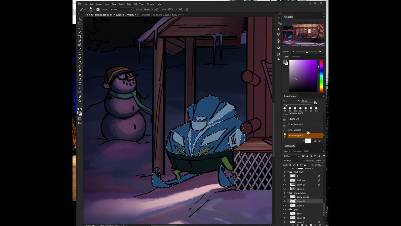 Speedpaint Part 2 Three Animated Winter Scenes Youtube