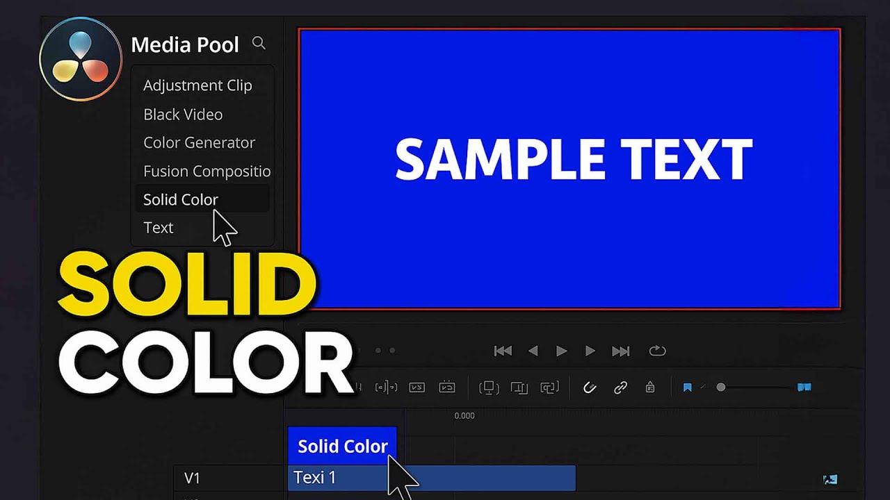 How To Set A Solid Color Background In Davinci Resolve 20 Youtube