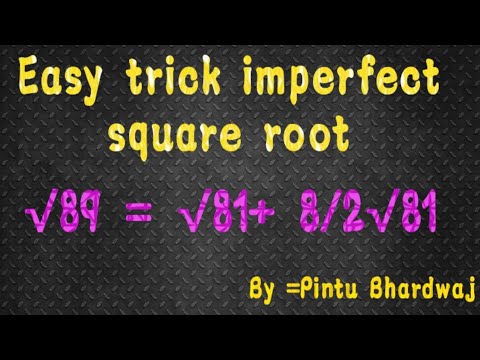 Imperfect Square Root Trick Youtube