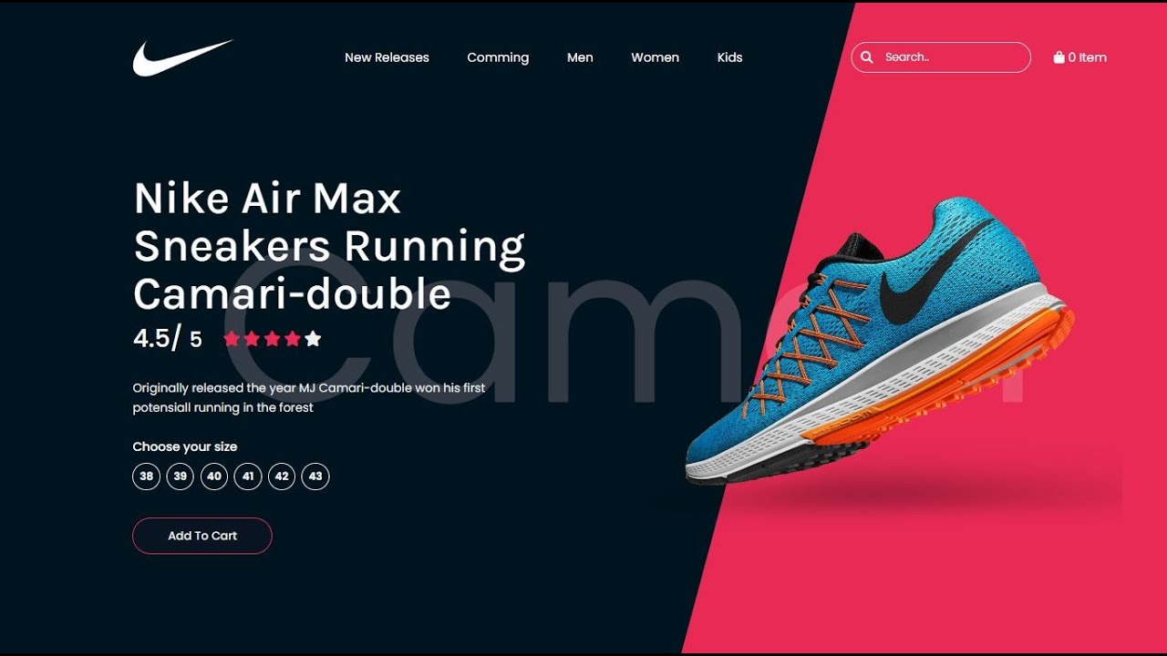 Nike Shoes Store Website Design Using Html And Css And Javascript Youtube