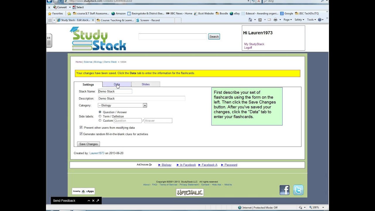 How To Get Started Using Study Stack To Create Flashcards Youtube