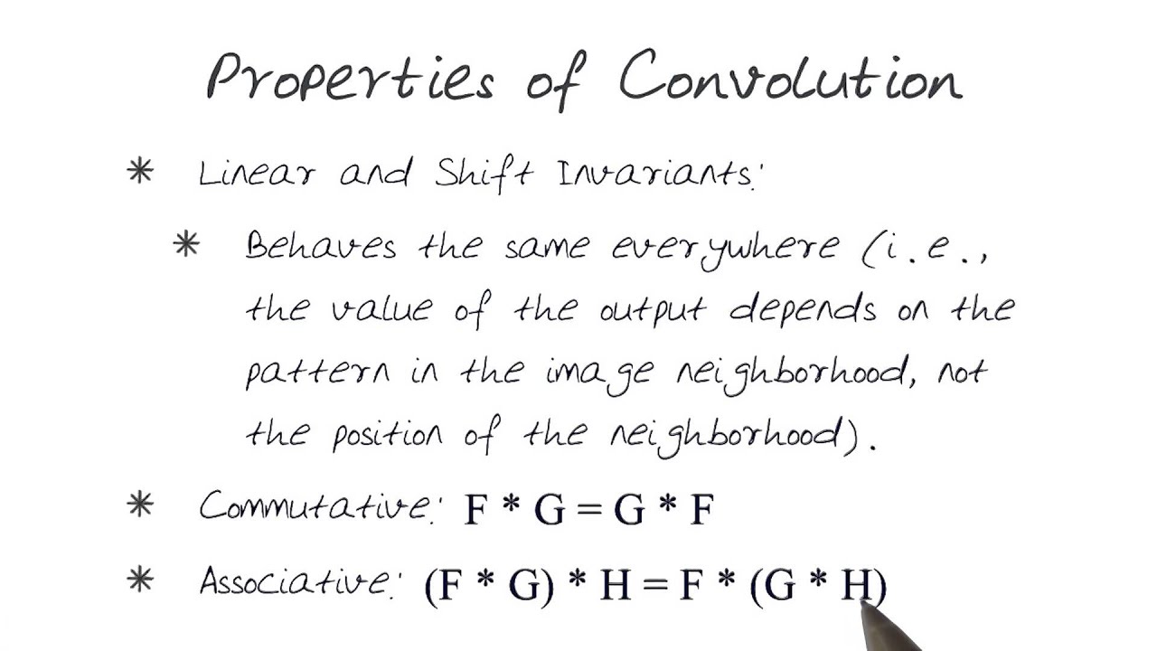 Properties Of Convolution Youtube