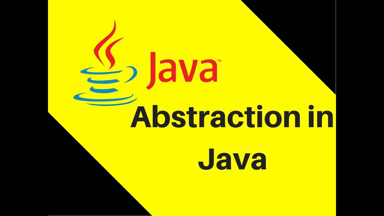 8 16 Abstraction In Java Youtube