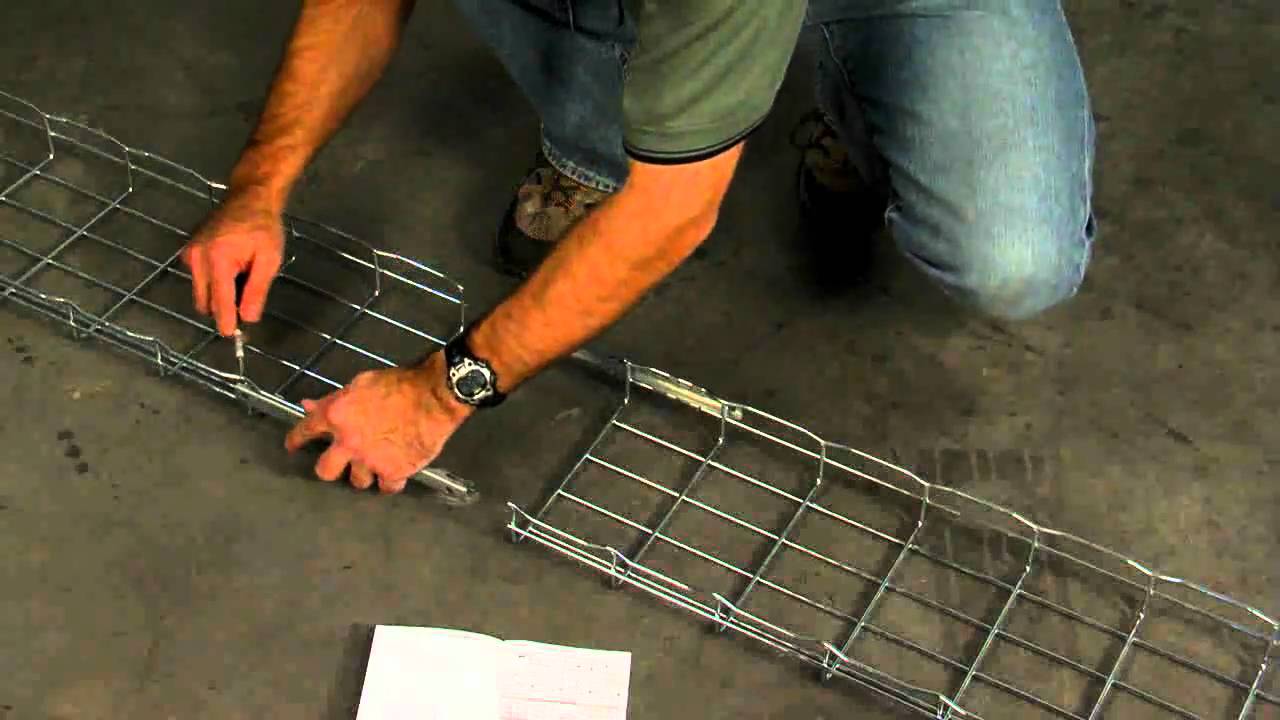 Cablofil How To Splice Wire Mesh Tray Sections Youtube