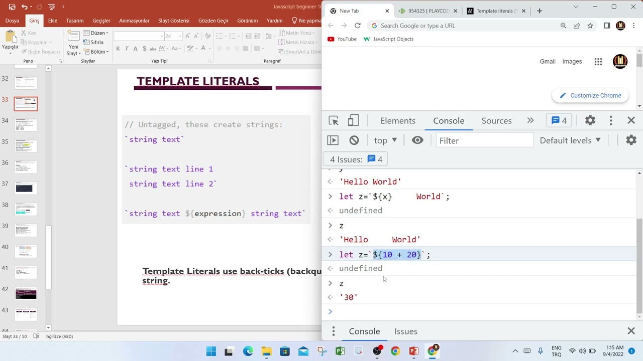 15 Javascript Template Literals String Literals Youtube