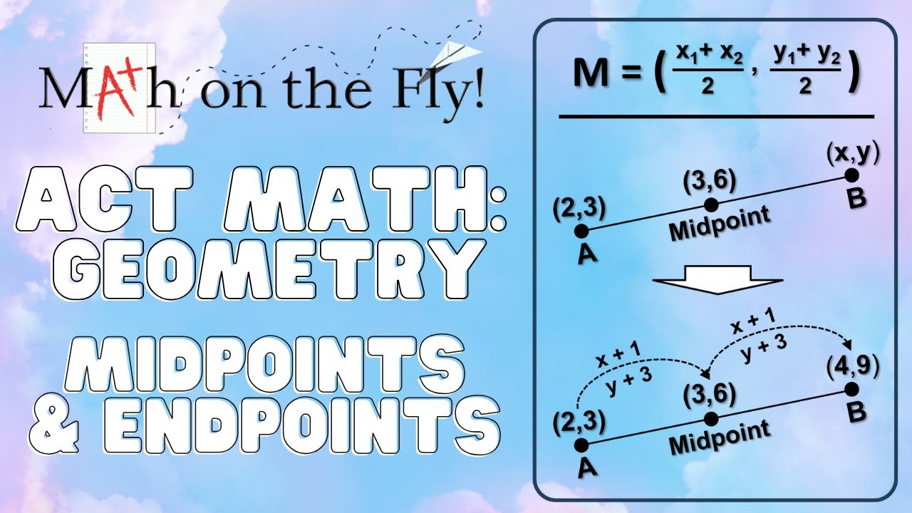 Act Math Prep Geometry Midpoints And Endpoints Youtube