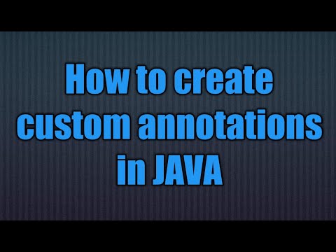 How To Create Custom Annotations In Java Youtube