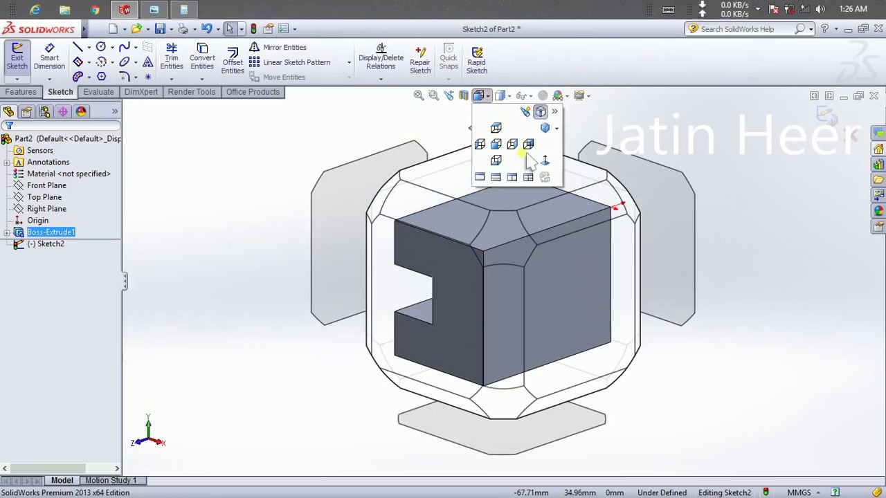 Solidworks Tutorial I Simple Block Youtube