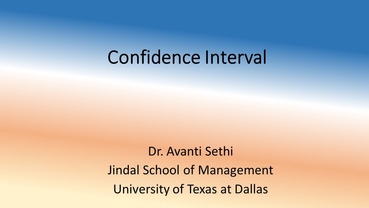 Stats Confidence Interval Youtube