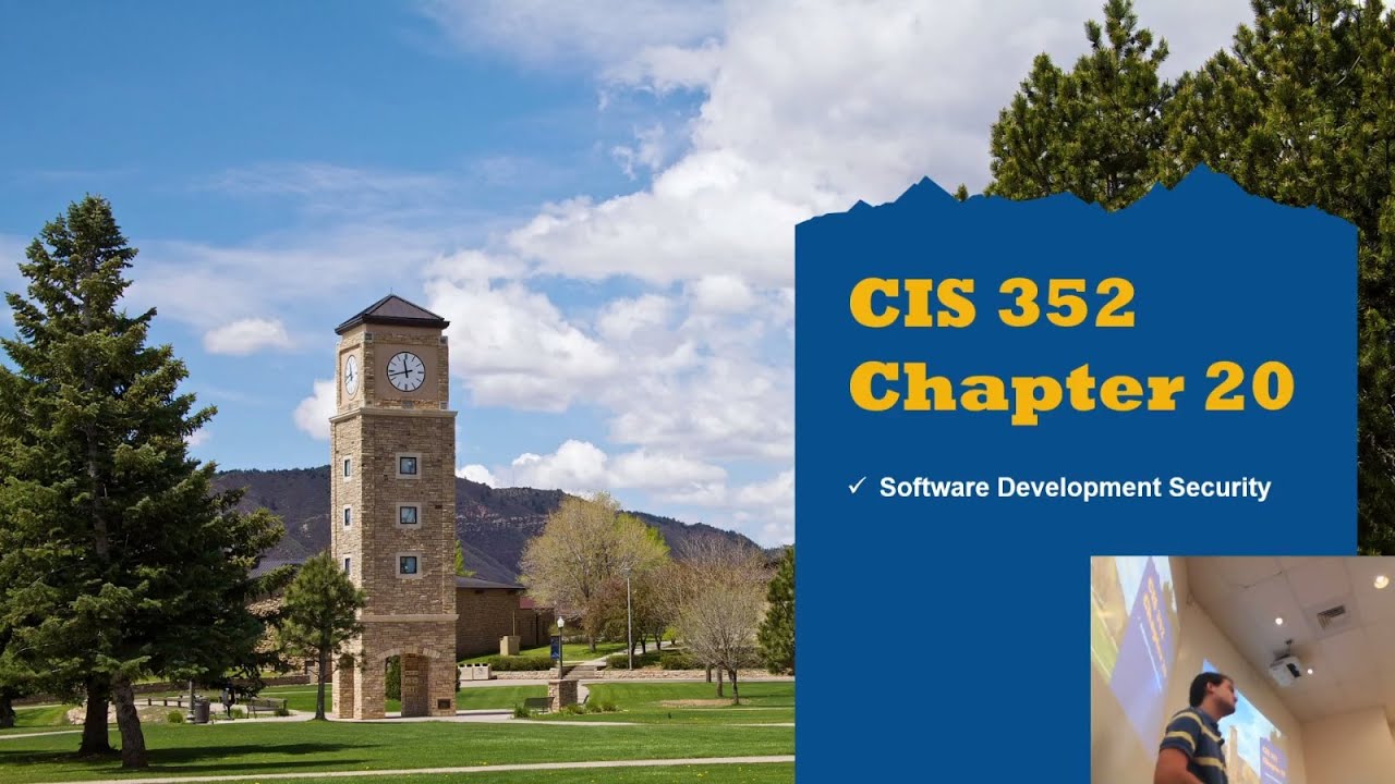 Chapter 20 Software Development Security Cis 352 Youtube