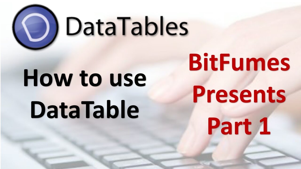 Datatable Tutorial Part 1 How To Use Database Bitfumes Youtube