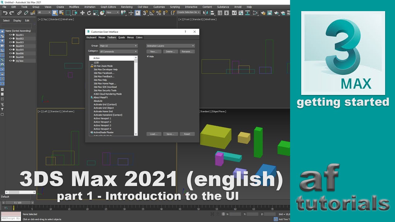 Getting Started In 3ds Max Part 1 Introduction To The Ui Youtube
