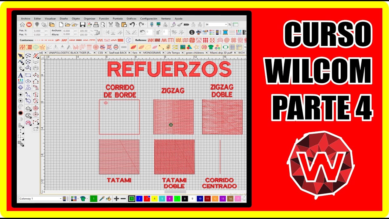 Curso Wilcom Parte 4 Refuerzo Automatico Cama De Bordado