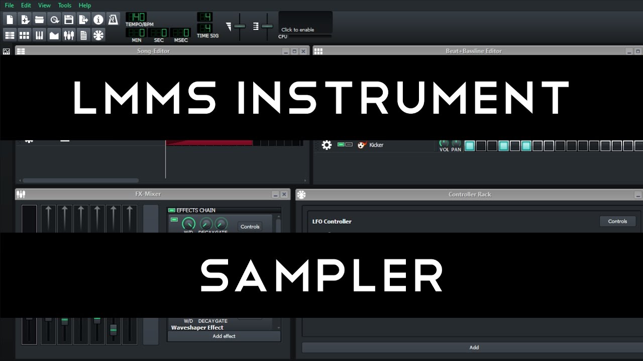 Lmms Instrument Tutorial Audiofileprocessor Youtube