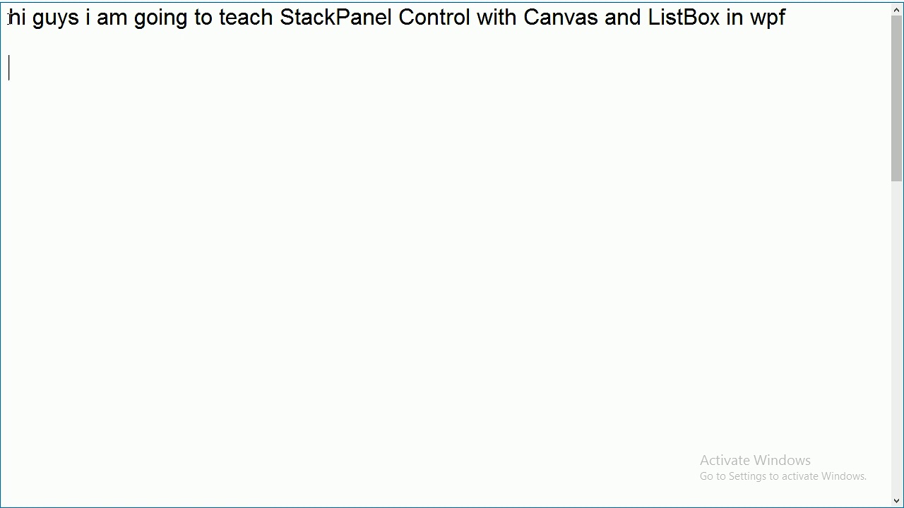 Wpf Stackpanel Control Youtube