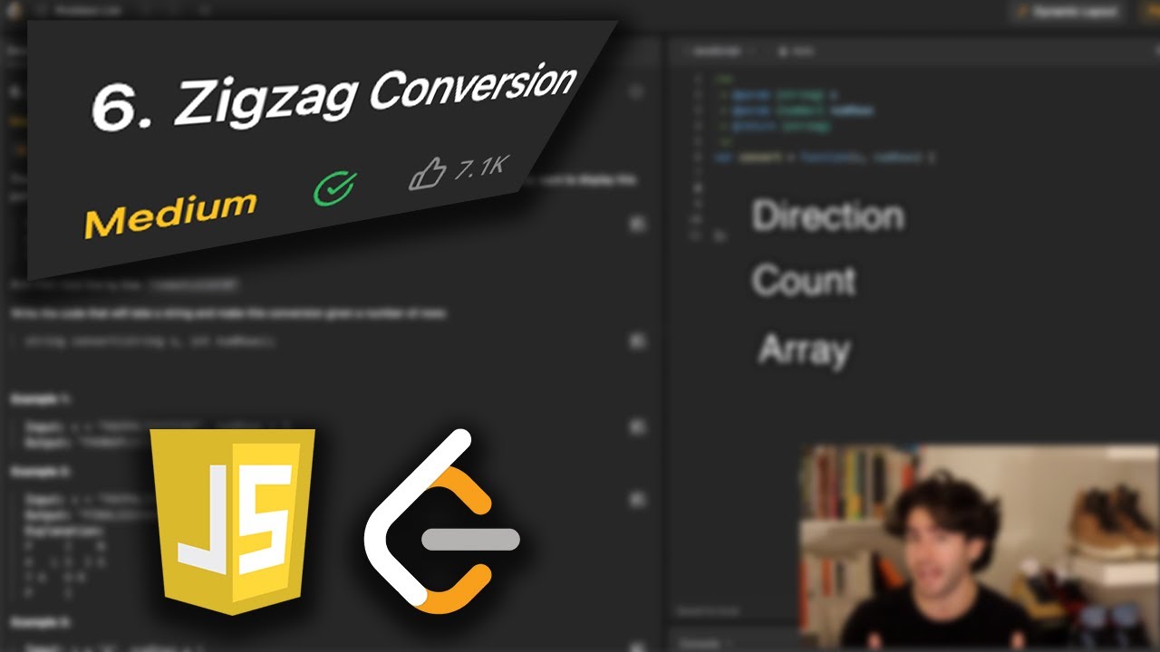 Zigzag Conversion Leetcode 6 Javascript Youtube