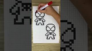 Spiderman Papercraft Pixel Art 3d Diy Manualidadesbonitas Pixelart