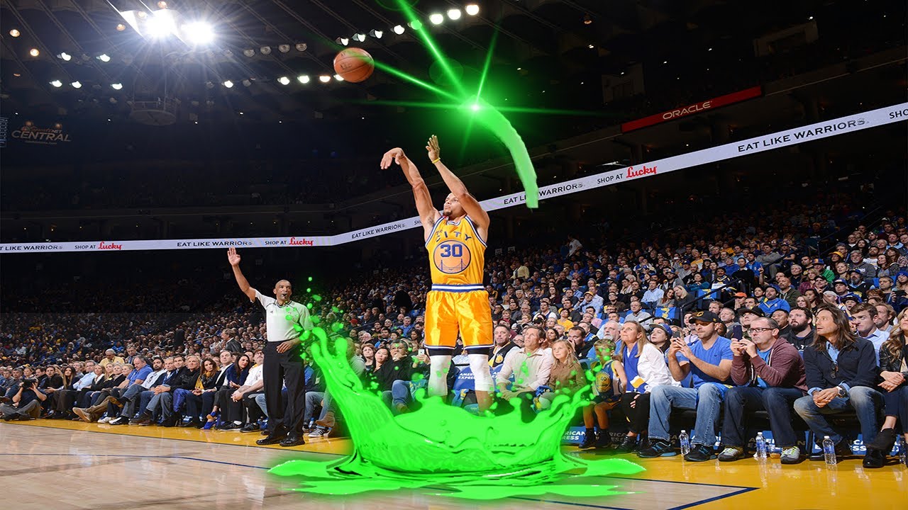 Stephen Curry Shooting But With Nba 2k Green Effect Youtube