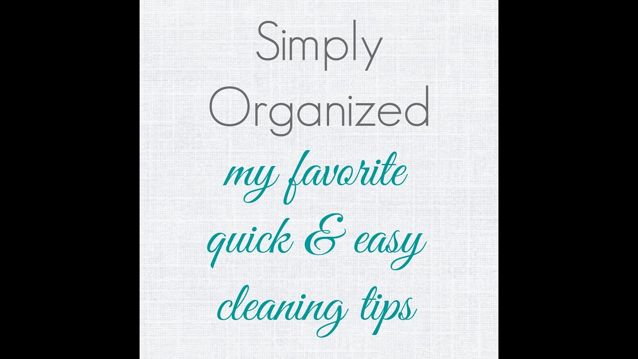 Easy Cleaning Tips Youtube