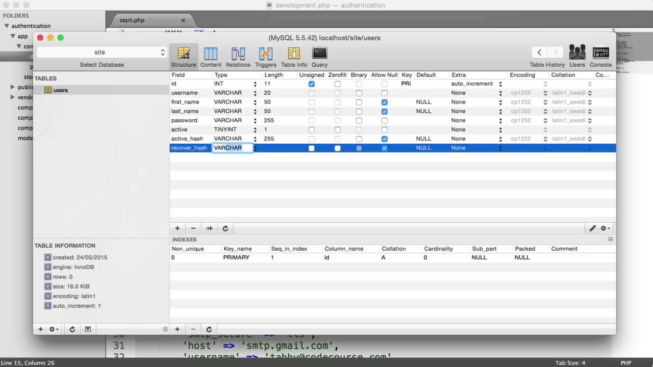 Php Authentication Users Table 5 30 Youtube