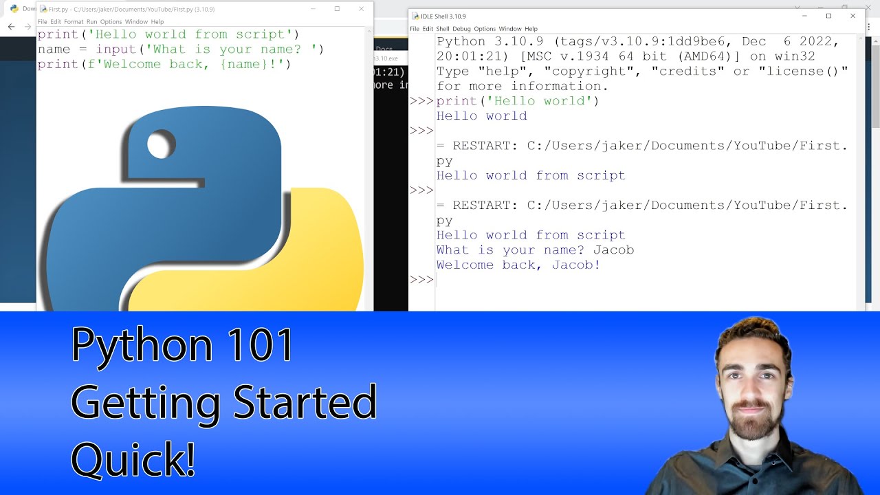 Download Install And Start Coding In Python Quick Python 101 Youtube
