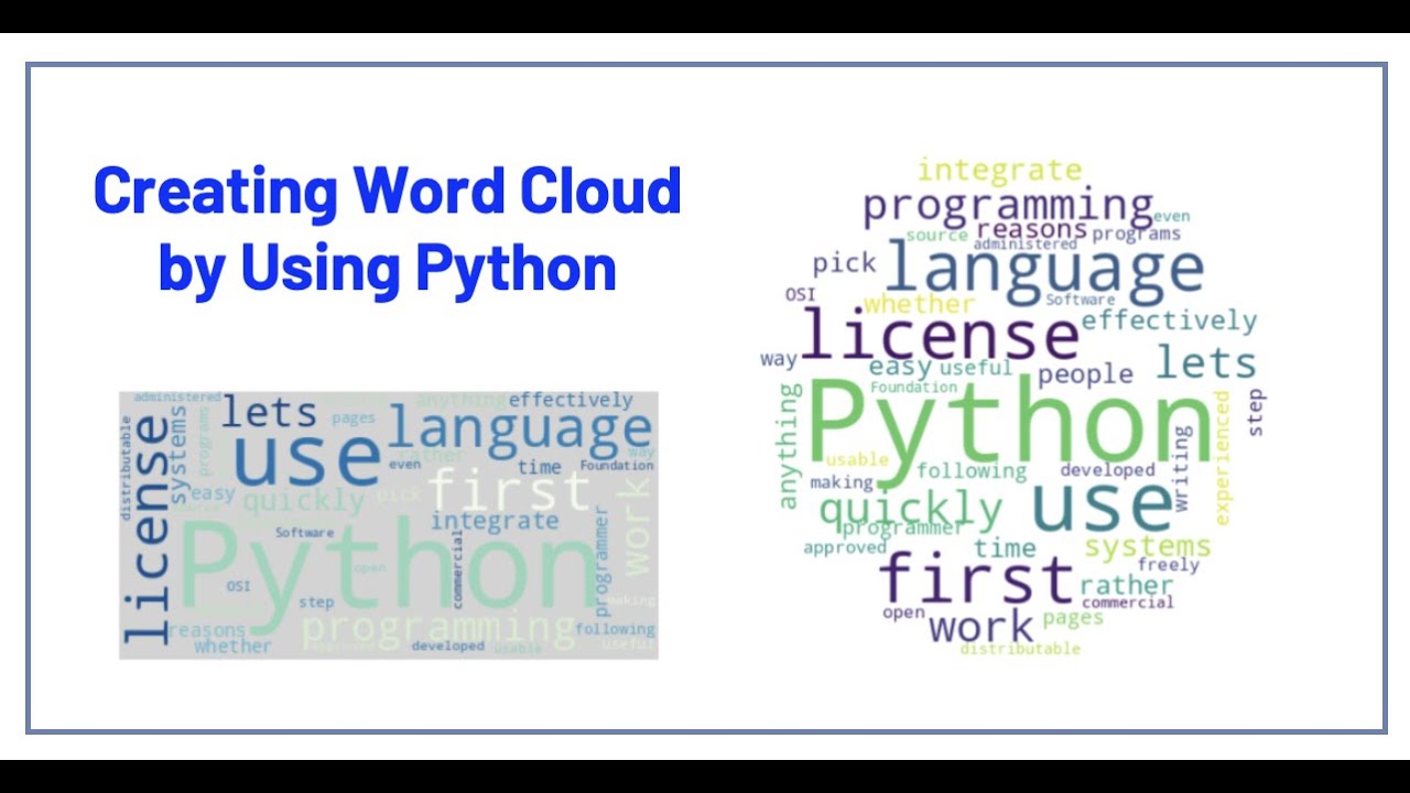 Create Word Cloud Using Python Youtube