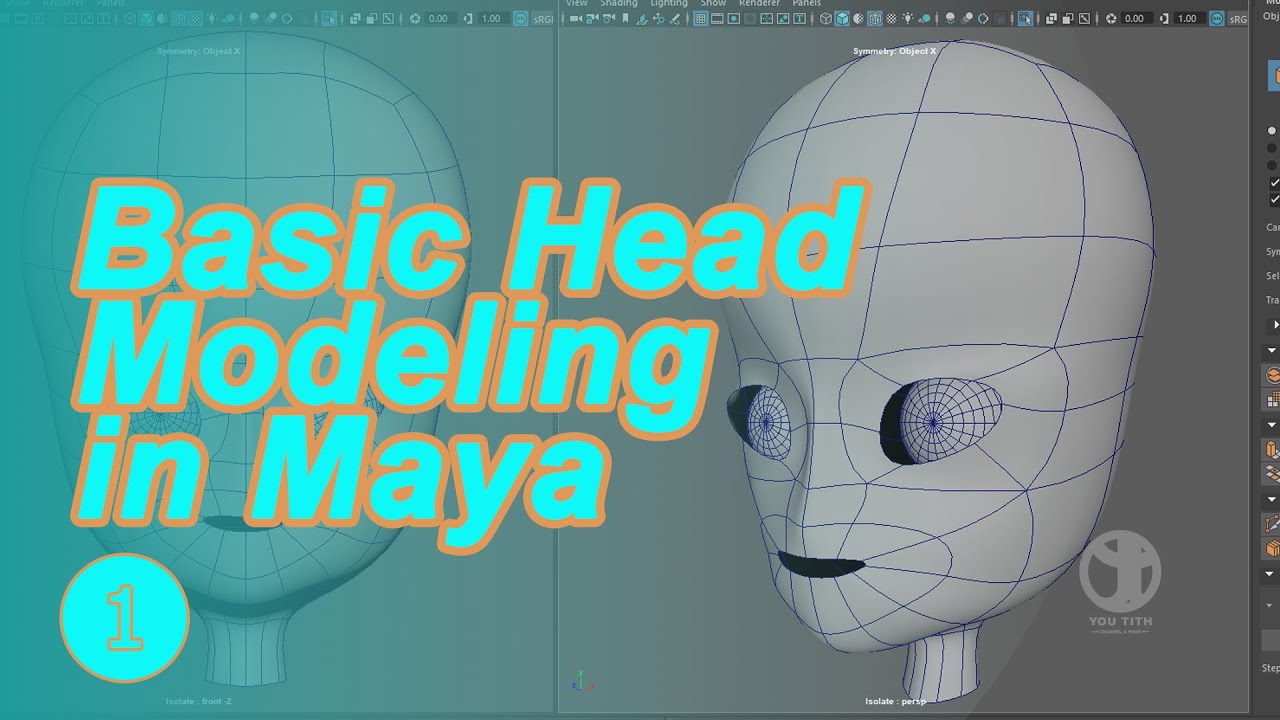 Basic Head Modeling In Maya 2020 By You Tith Youtube