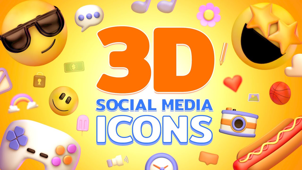3d Social Media Icons Pack Filmora Effect Youtube