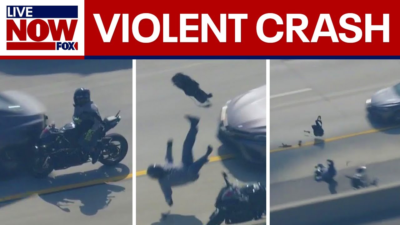 High Speed Motorcycle Chase Ends In Violent Crash Youtube