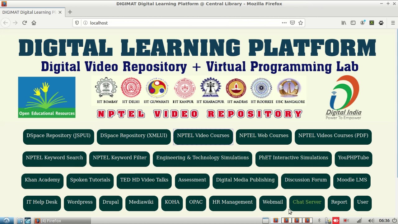 Digimat An Offline Mooc Platform For Nptel E Learning Video Courses